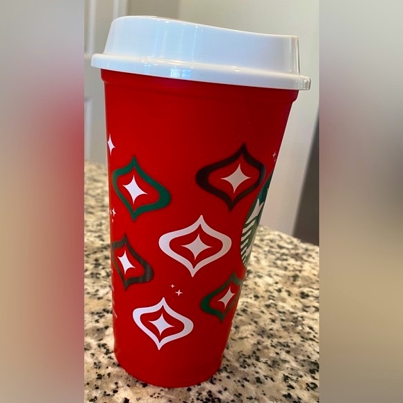 Starbucks | Dining | Starbucks Christmas Red Reusable Hot Cold Cup ...
